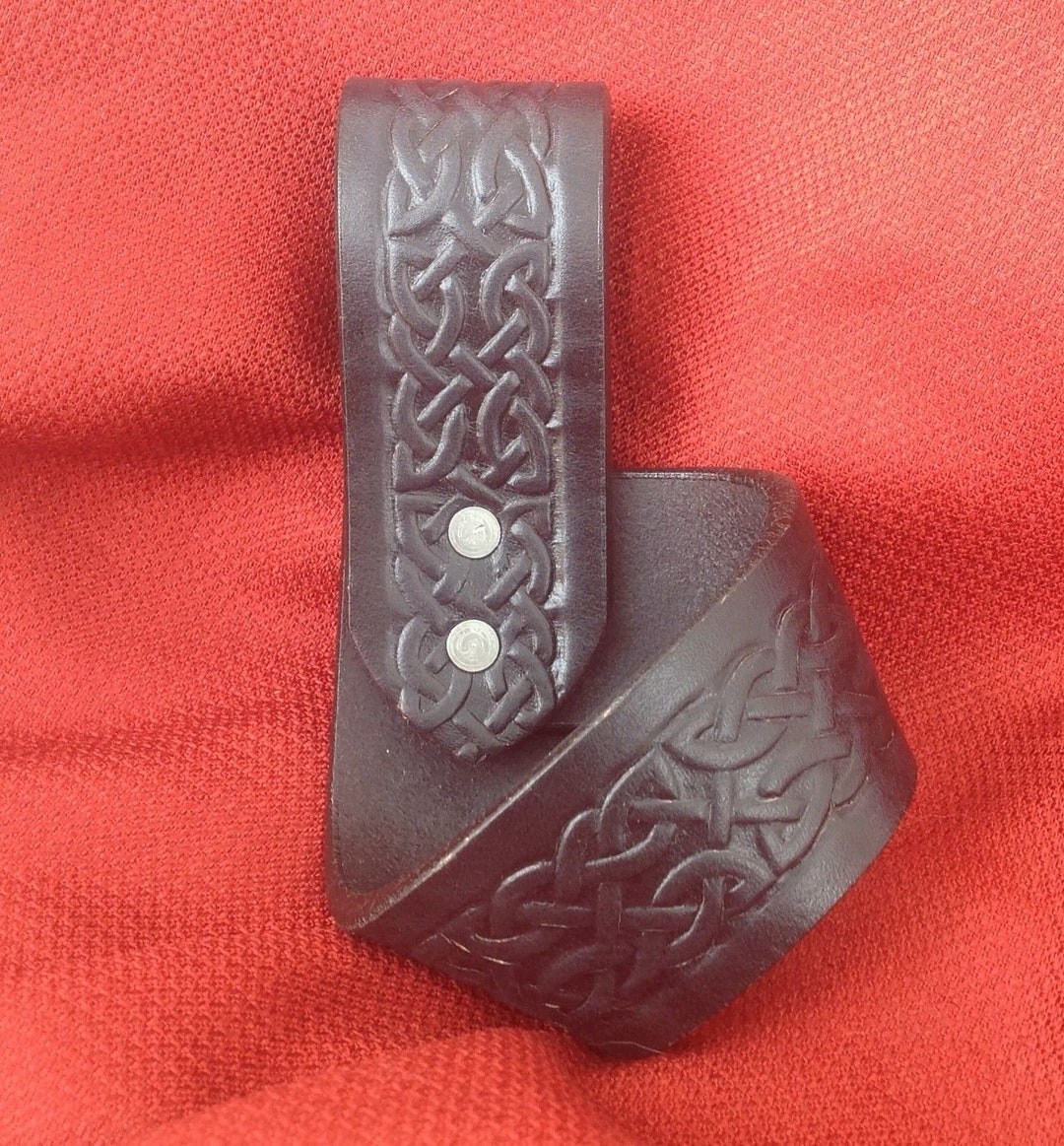 1.5" Wide Black Leather Tomahawk Frog Hanger Hatchet Axe Sword Dagger ...