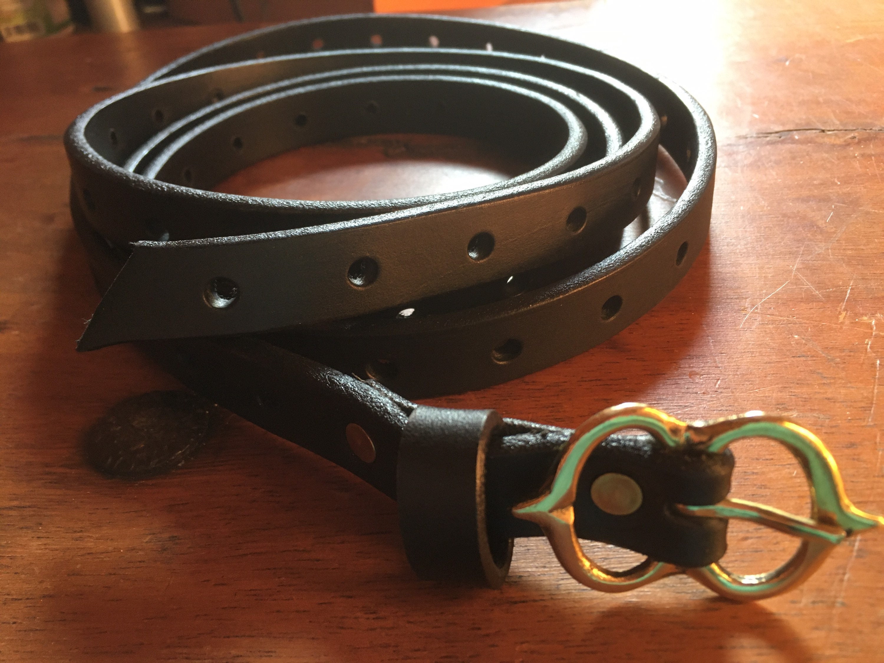 Slender Renaissance 14th Century Pointed Spectacle Buckle Belt - Etsy