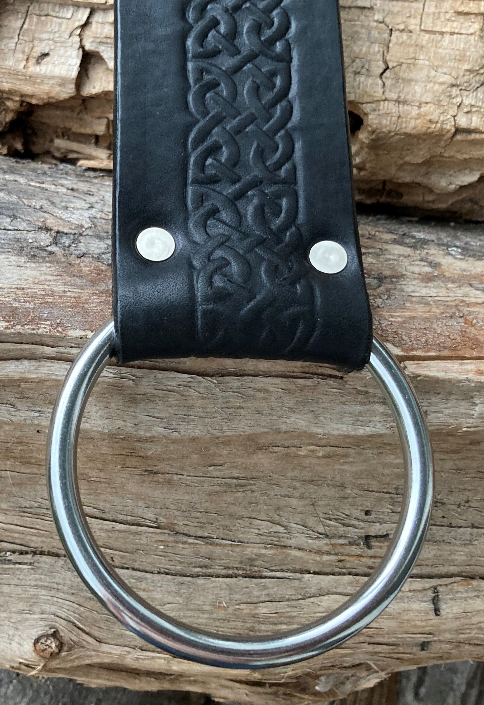 2 Wide Celtic Weave Pattern Black Medieval Ring Belt - Etsy