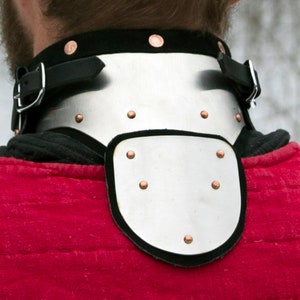Stainless Steel and Leather Gorget Delivers GREAT Protection for SCA ...