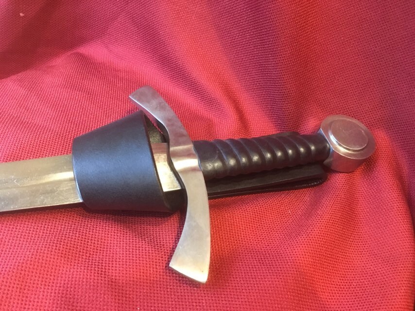2" Wide Black Leather Weapon Hanger/frog for Short Sword, Long Dagger ...