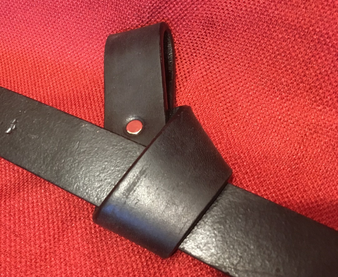 1.25" Wide A Narrower Black Leather Tomahawk Frog Hanger Hatchet Axe ...