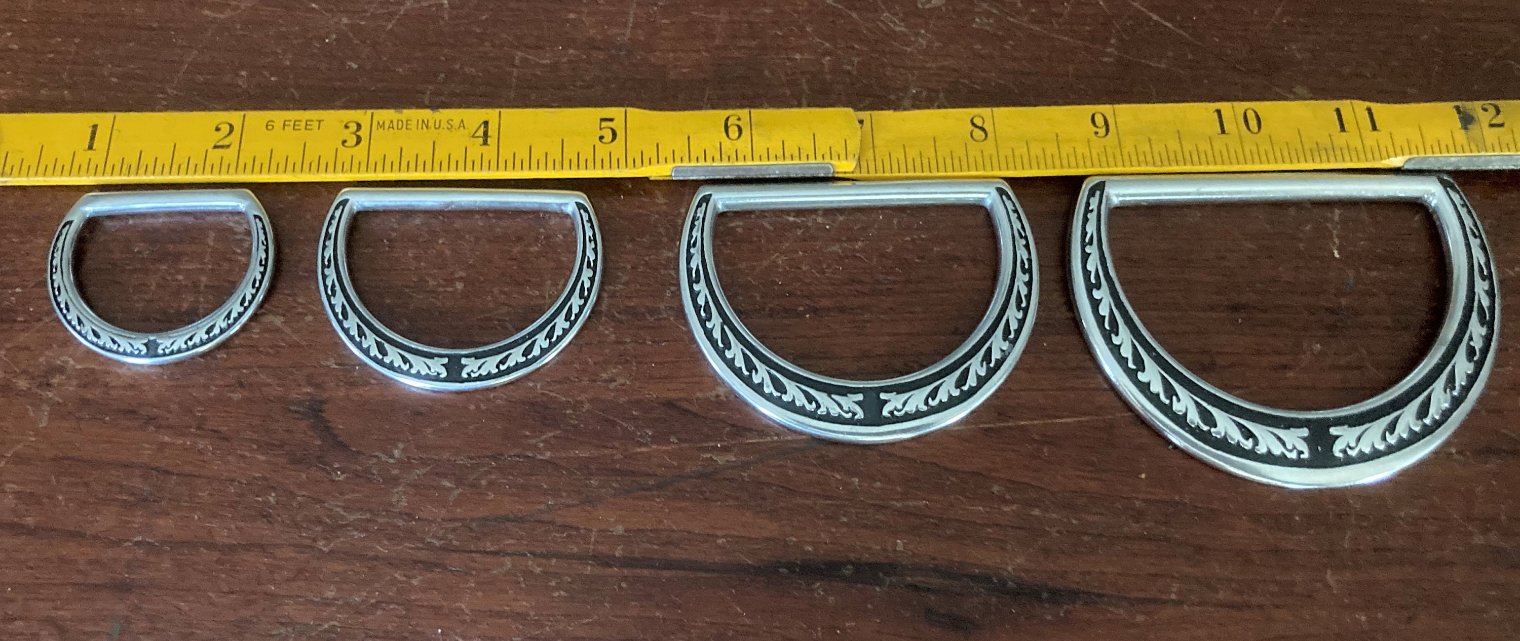 Large Decorated Engraved D Ring Renaissance Medieval SCA LARP Pirate ...