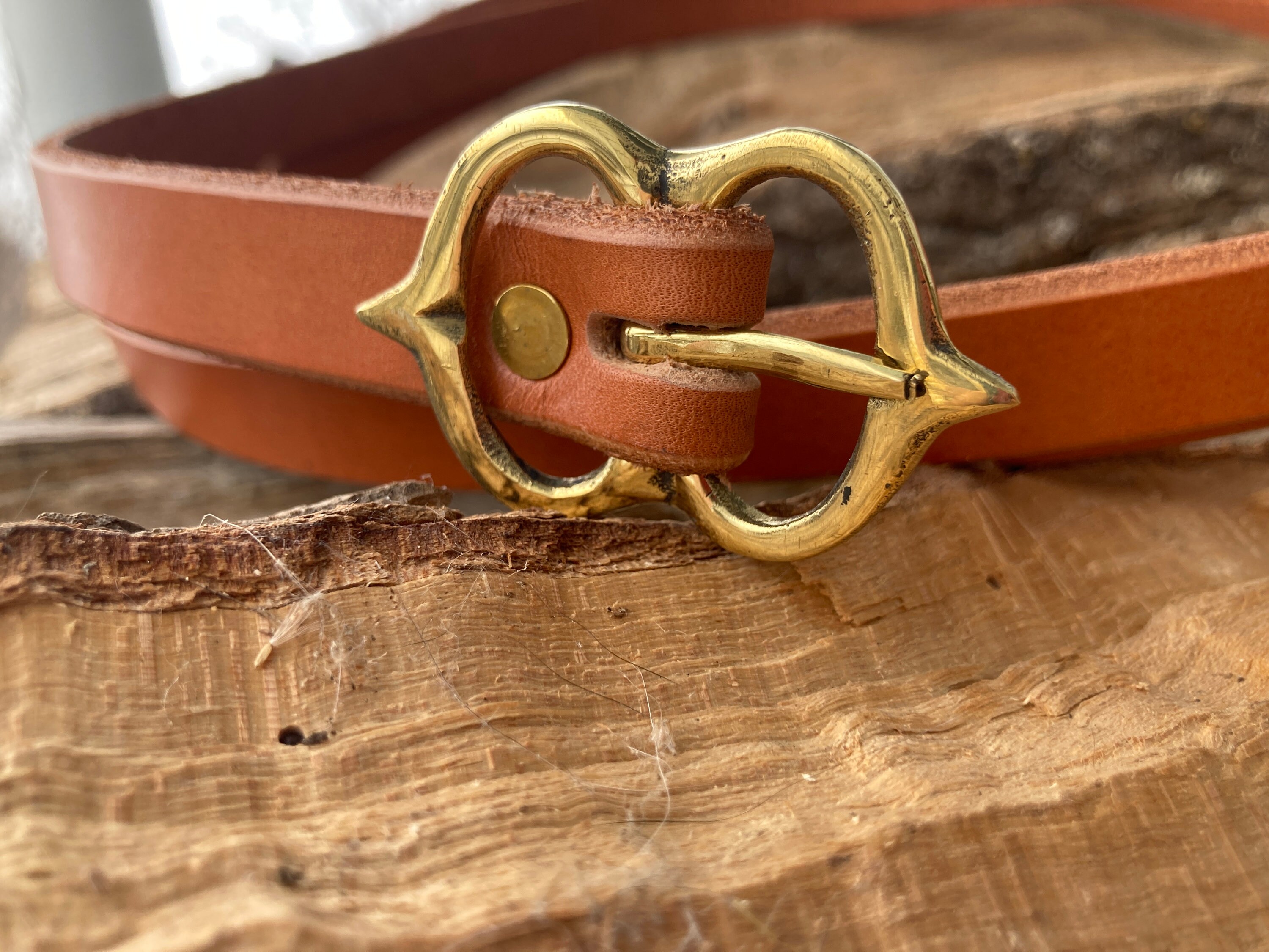 Slender Renaissance 14th Century Pointed Spectacle Buckle Belt - Etsy