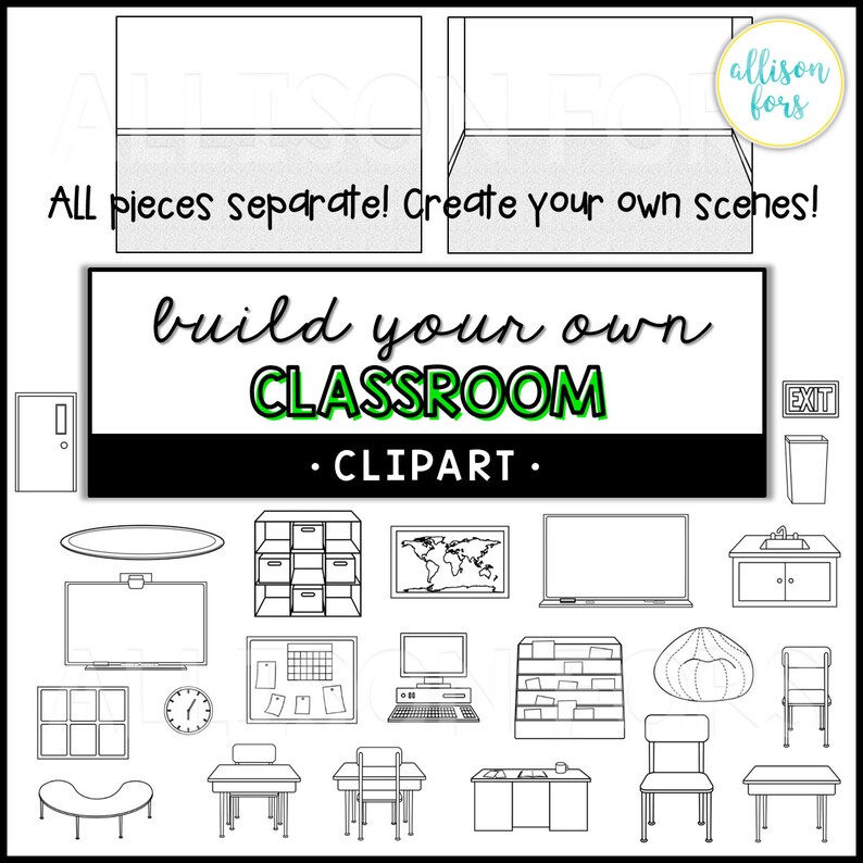Build Your Own Classroom Clip Art - Etsy