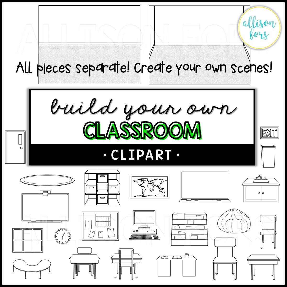 Build Your Own Classroom Clip Art - Etsy