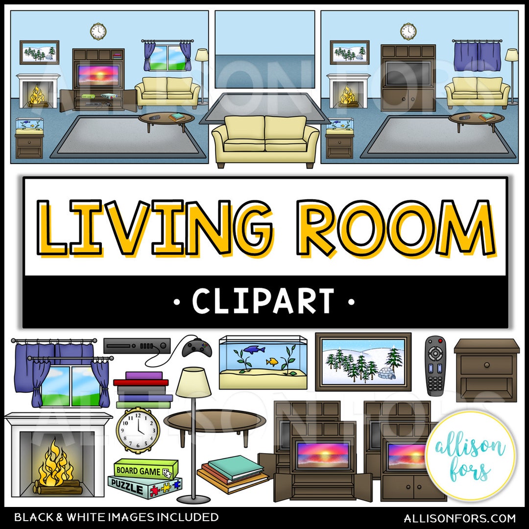 Living Room Clip Art - Etsy
