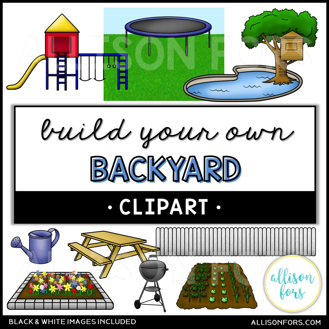 Build Your Own Backyard Clip Art - Etsy