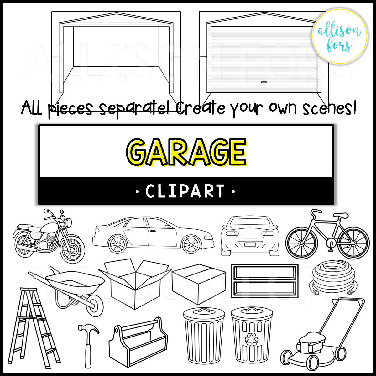 Garage Clip Art - Etsy