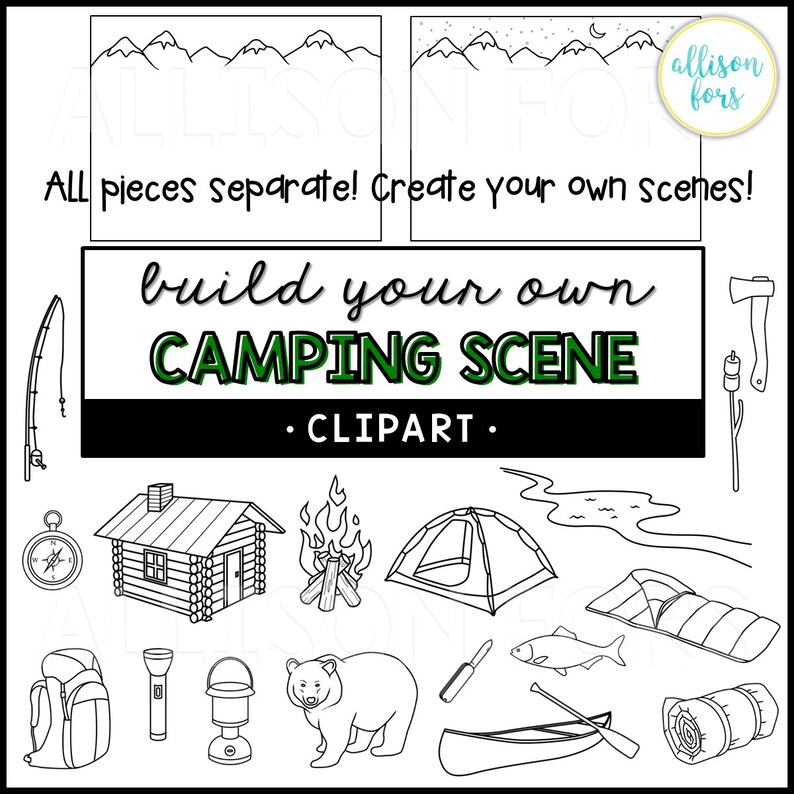 Camping Clip Art - Etsy
