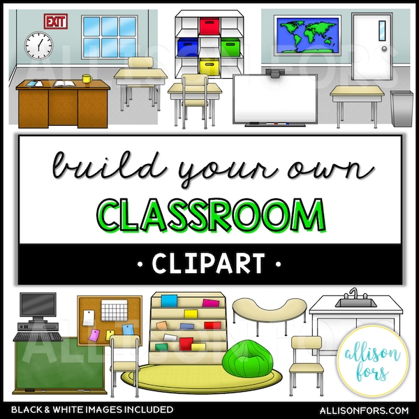 Classroom Clipart - Etsy