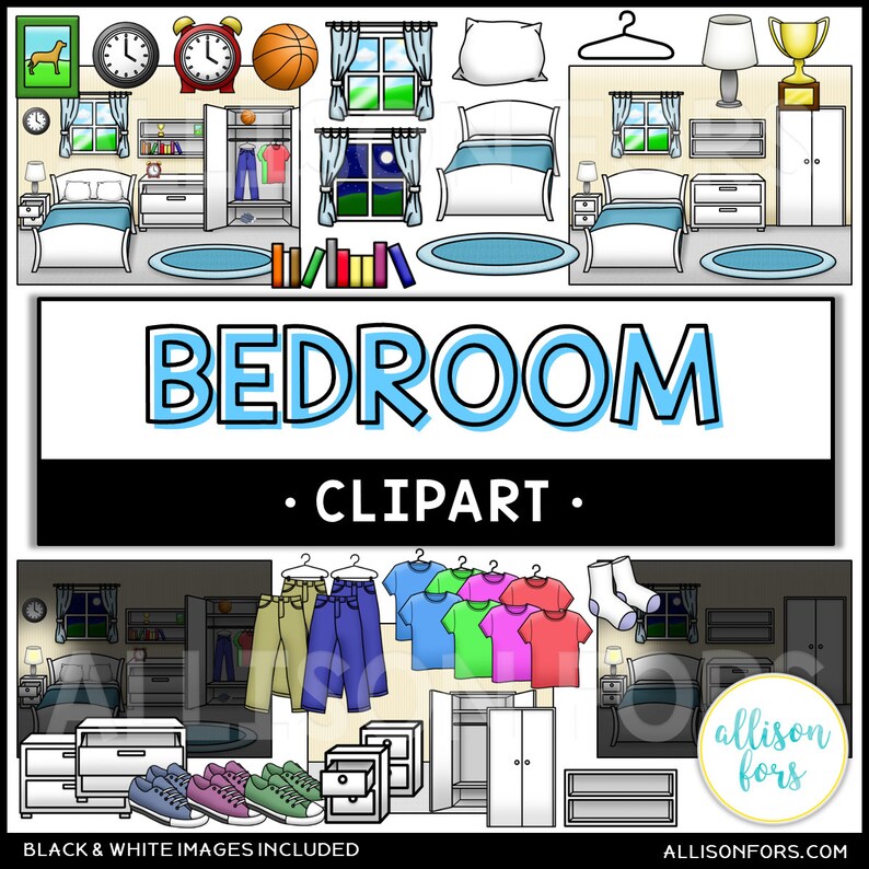 Bedroom Clip Art - Etsy