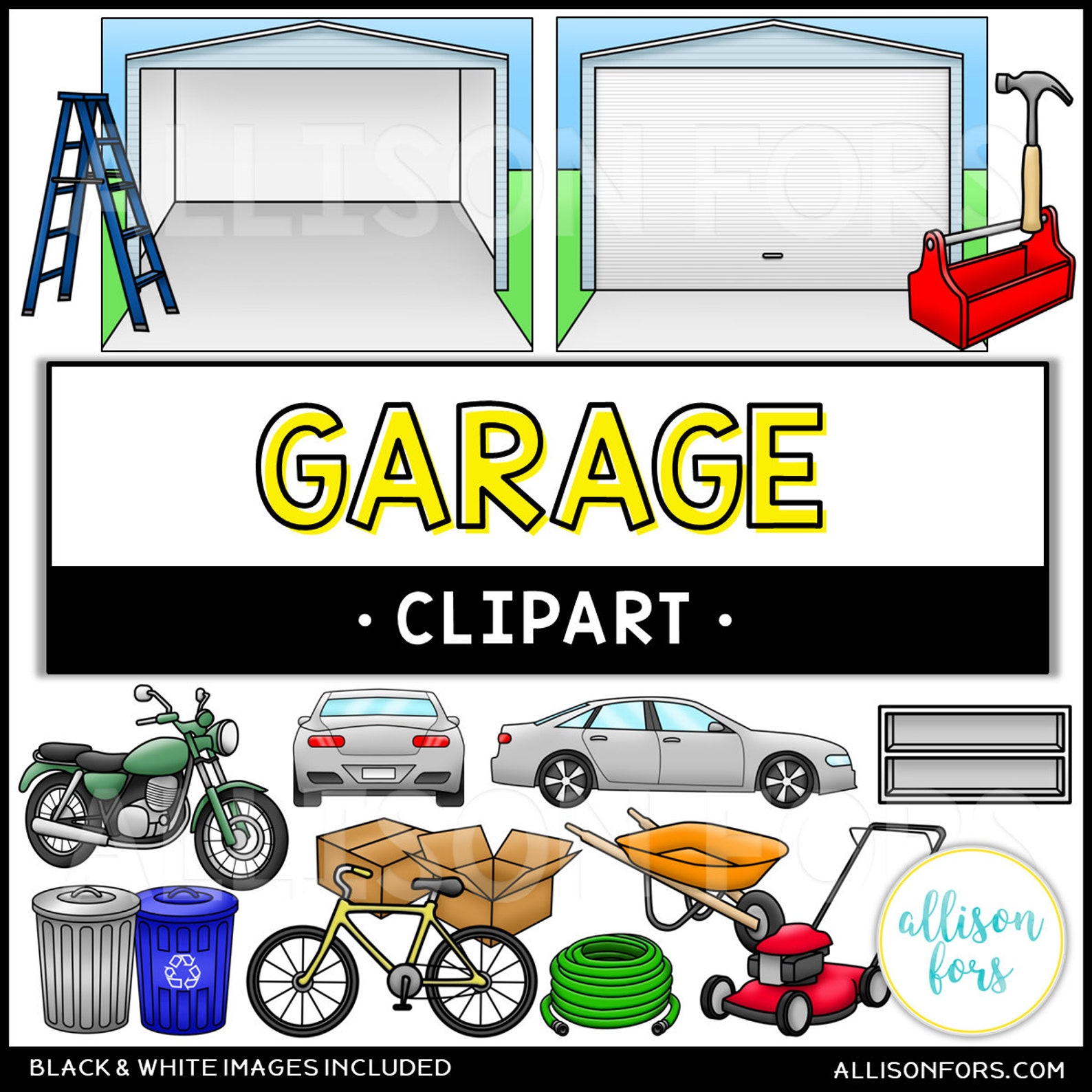 Garage Clip Art - Etsy