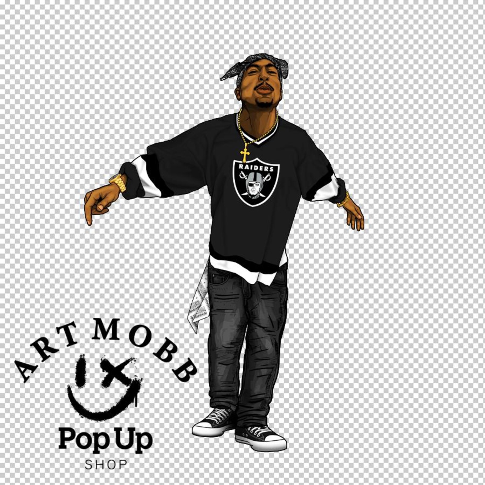 5 ) 2pac Digital Art Pngs – Street-inspired PNG Based on Original Glass ...