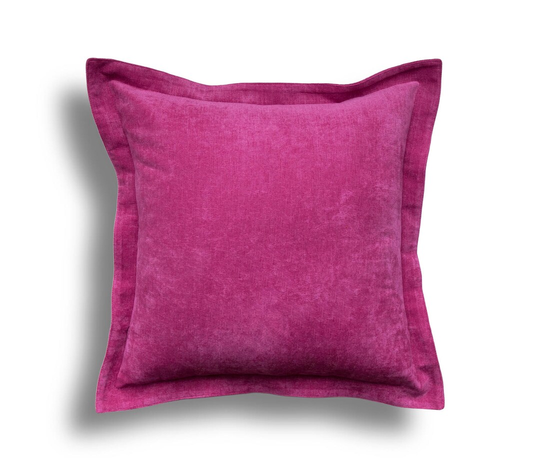 Pink Velvet Throw Pillow Cover - Solid Throw Pillow Cover - Pink Throw ...