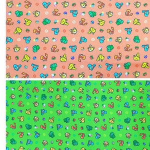 Pocket Monster Pixel Pokemon Pikachu Character Fabric Made in | Etsy