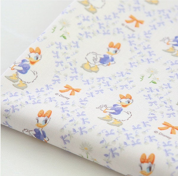 Disney Daisy Duck Ribbon Flower Pattern Fabric Printed in - Etsy