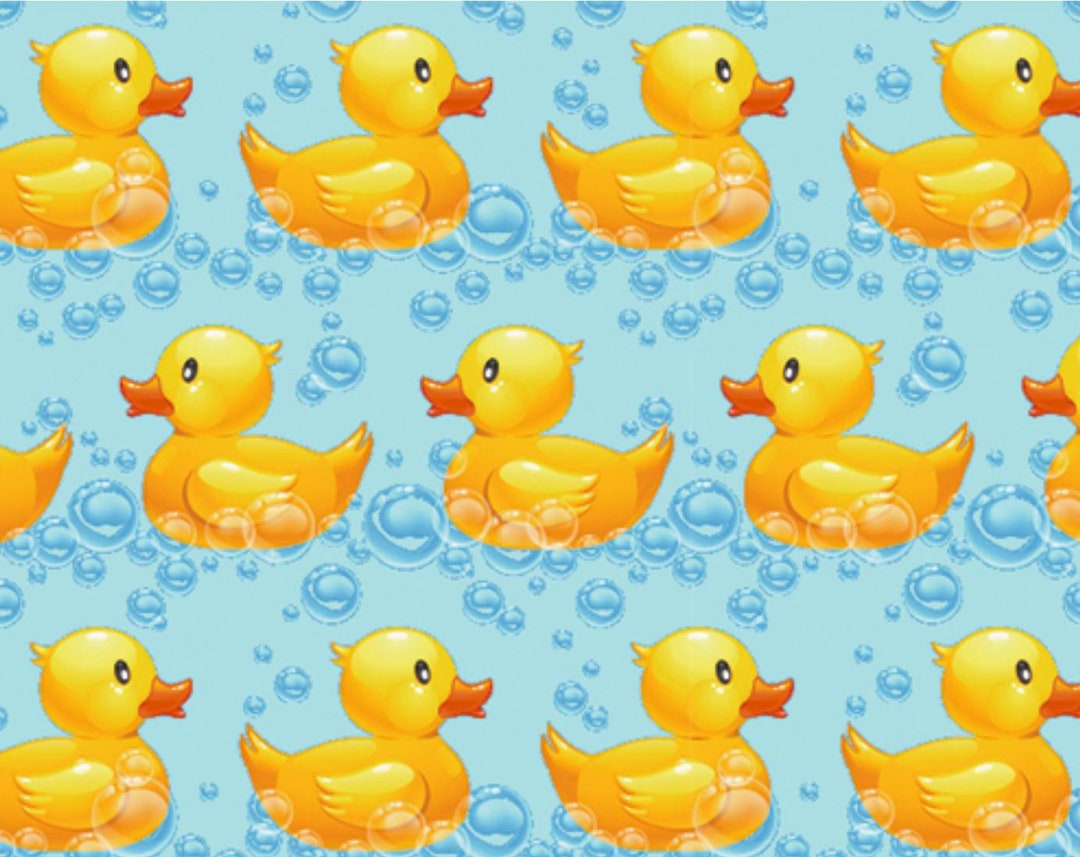 Rubber Duck Bubble Patterned Fabric, Cute, Kids, Sewing, Quilt Made in ...