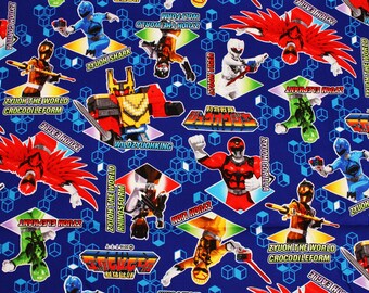 Power Rangers Fabric | Etsy