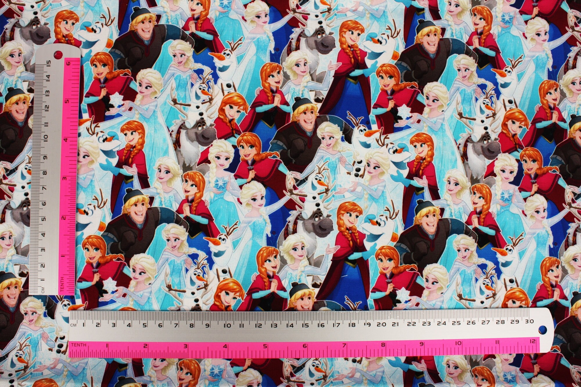 Disney Frozen Elsa Anna Olaf Kristoff Sven Fabric Printed in | Etsy