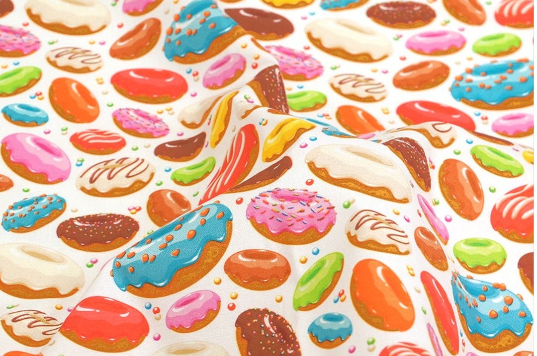 Doughnut Patterned Fabric Made in Korea by Half Yard Dtpdigital Textile ...