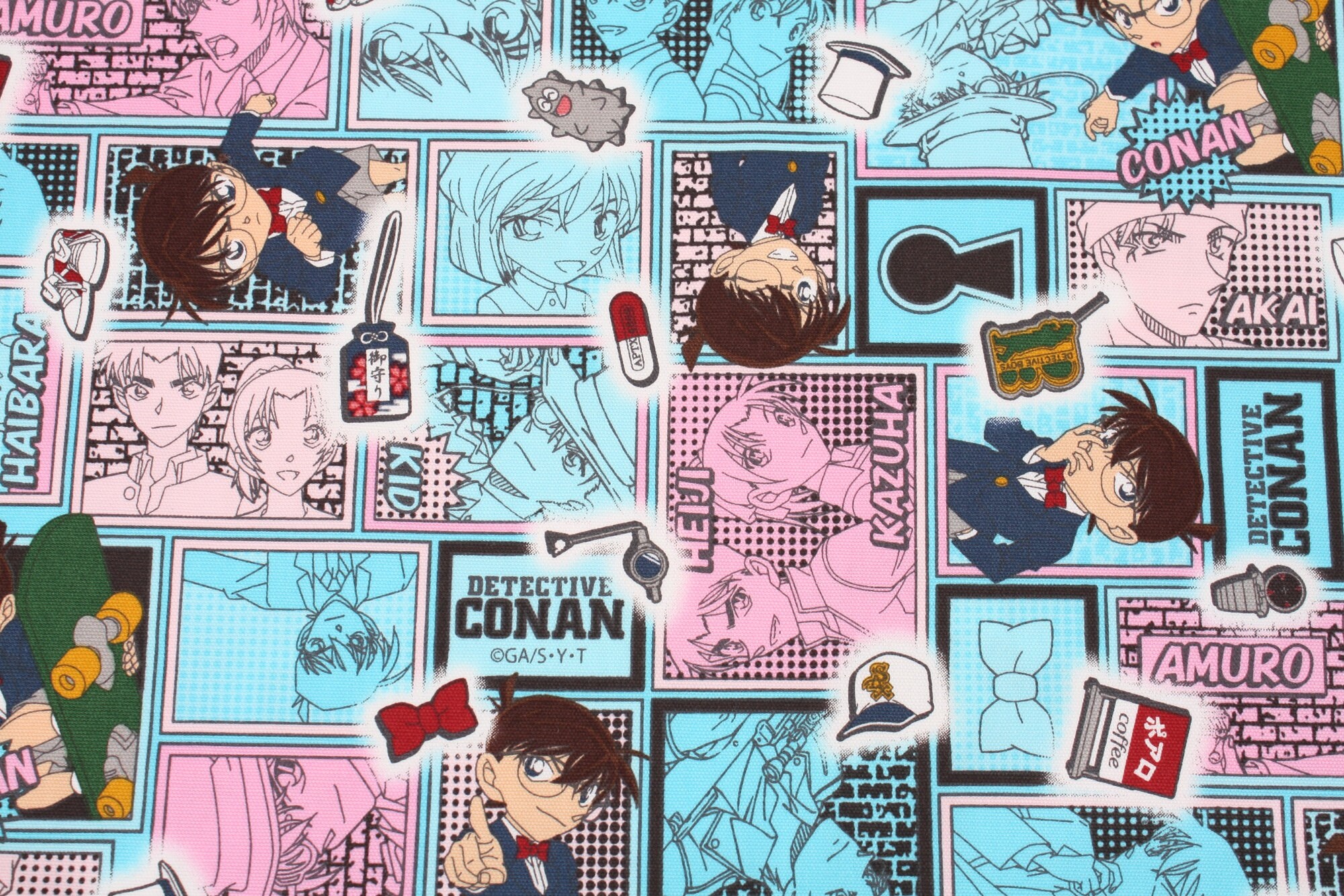 Detective Conan Character Oxford Fabric Printed in Japan by - Etsy