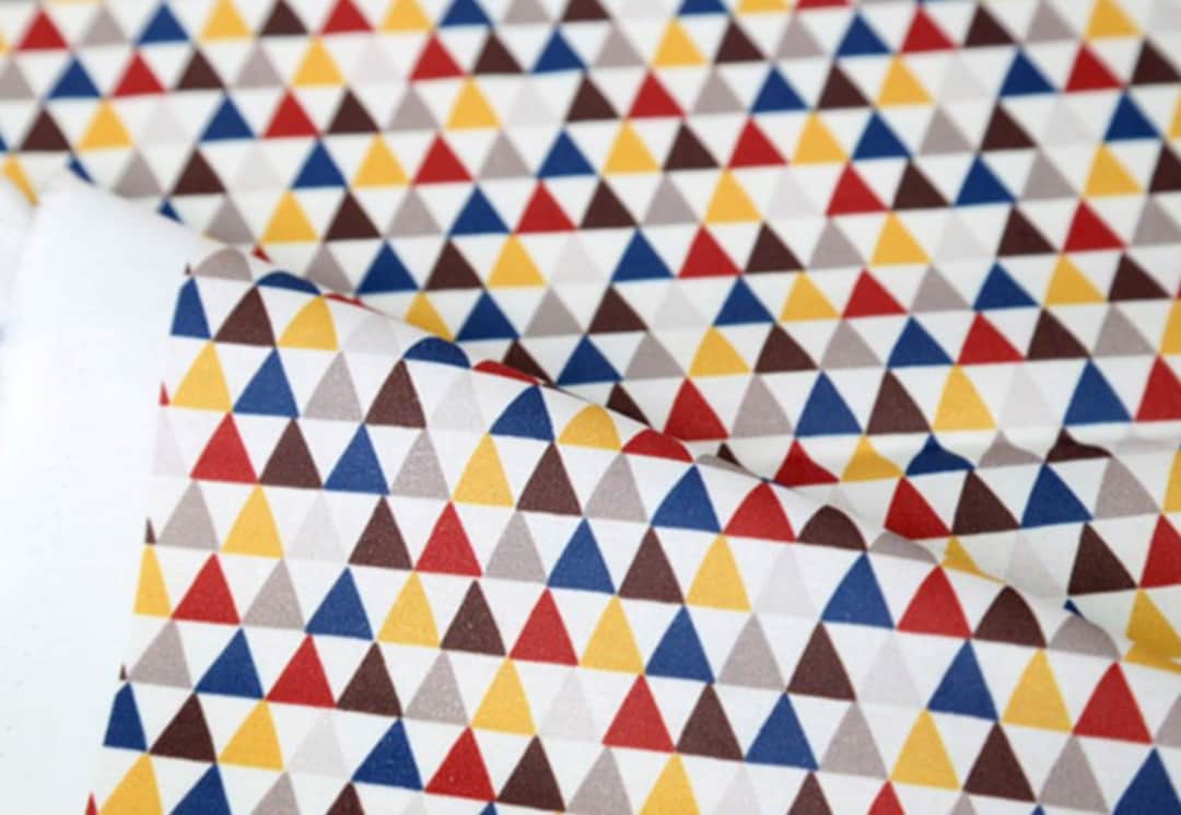 Colorful Triangle Patterned Fabric Cute Kids Sewing Quilt - Etsy