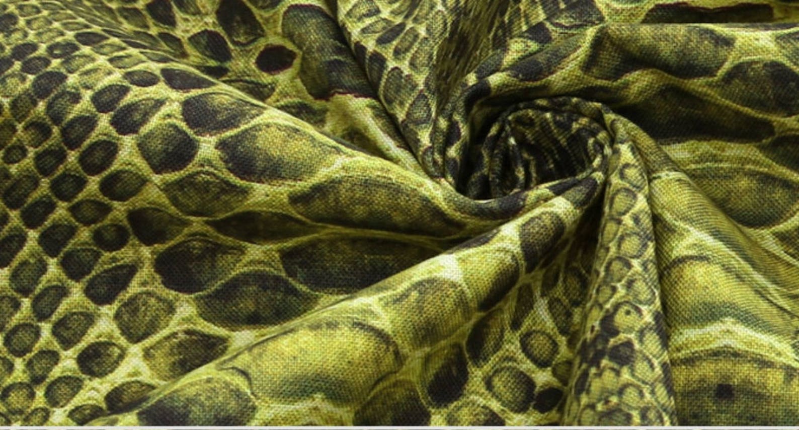 Snake Skin Patterned Fabric Digital Textile Printing Made in - Etsy