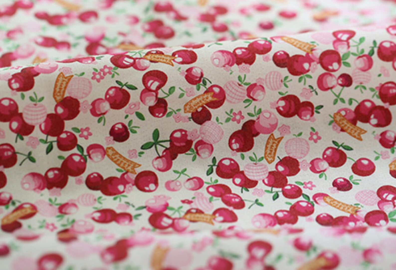 Cherry Flowers Patterned Fabric Made in Korea by Half Yard - Etsy