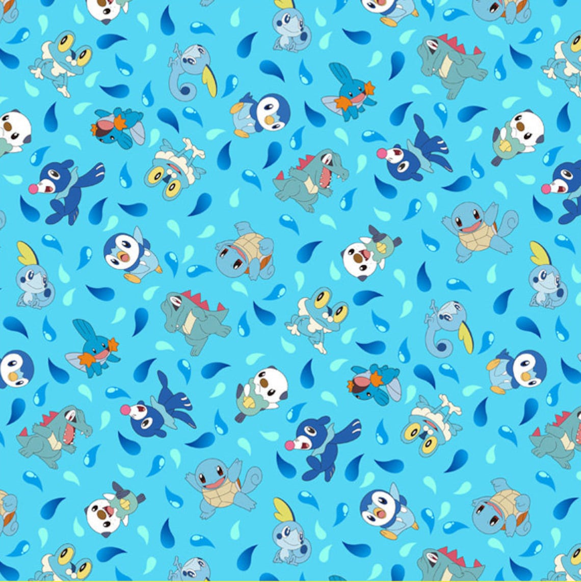 Pocket Monster Pokemon Water Type Friends Squirtle Totodile - Etsy