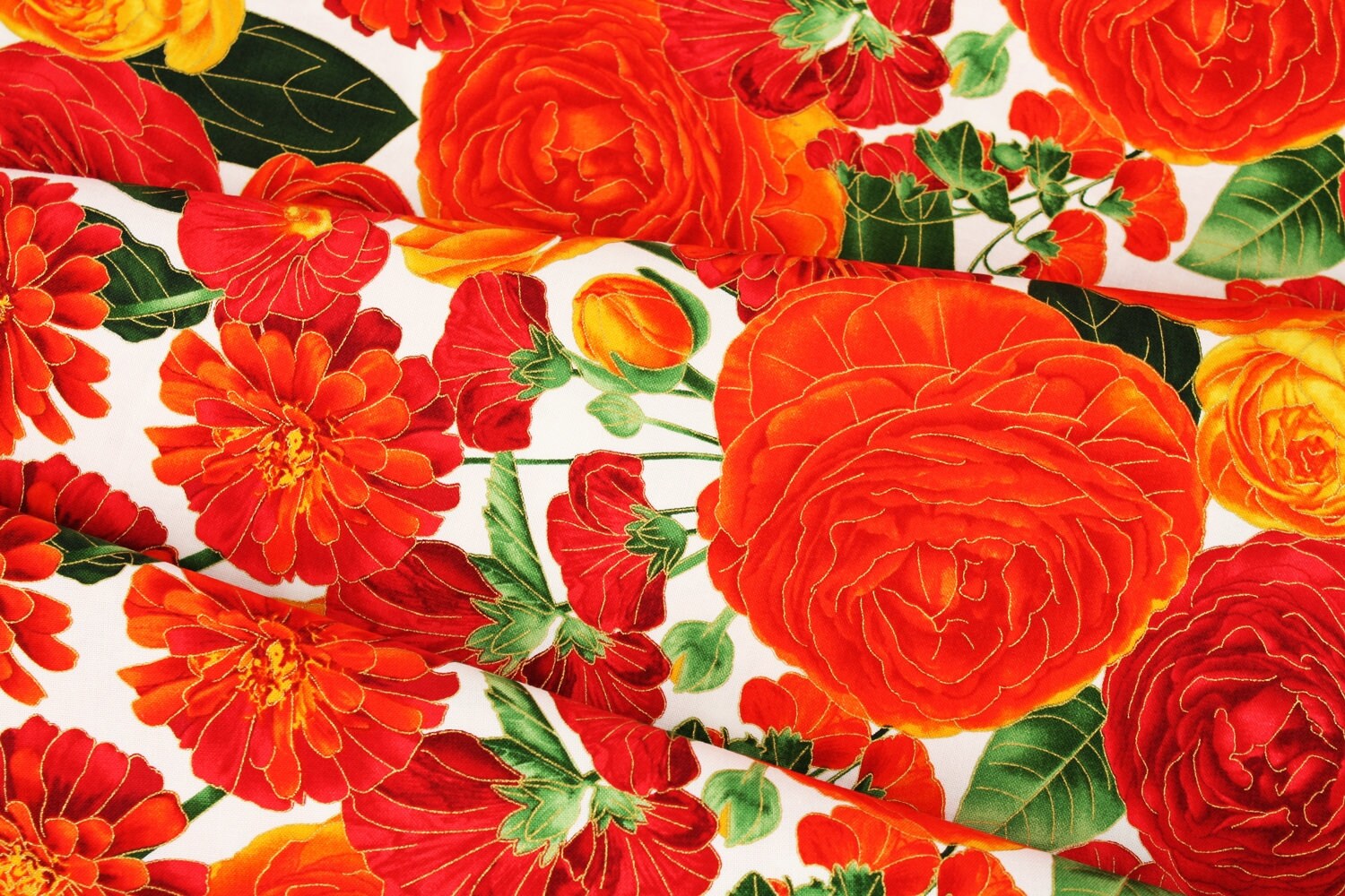 Arcadia Big Flowers Fabric by Timeless Treasures Fabrics by - Etsy