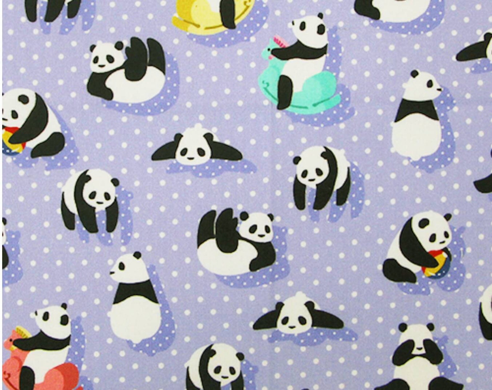 Baby Panda Patterned Fabric Made in Korea by Half Yard Digital - Etsy