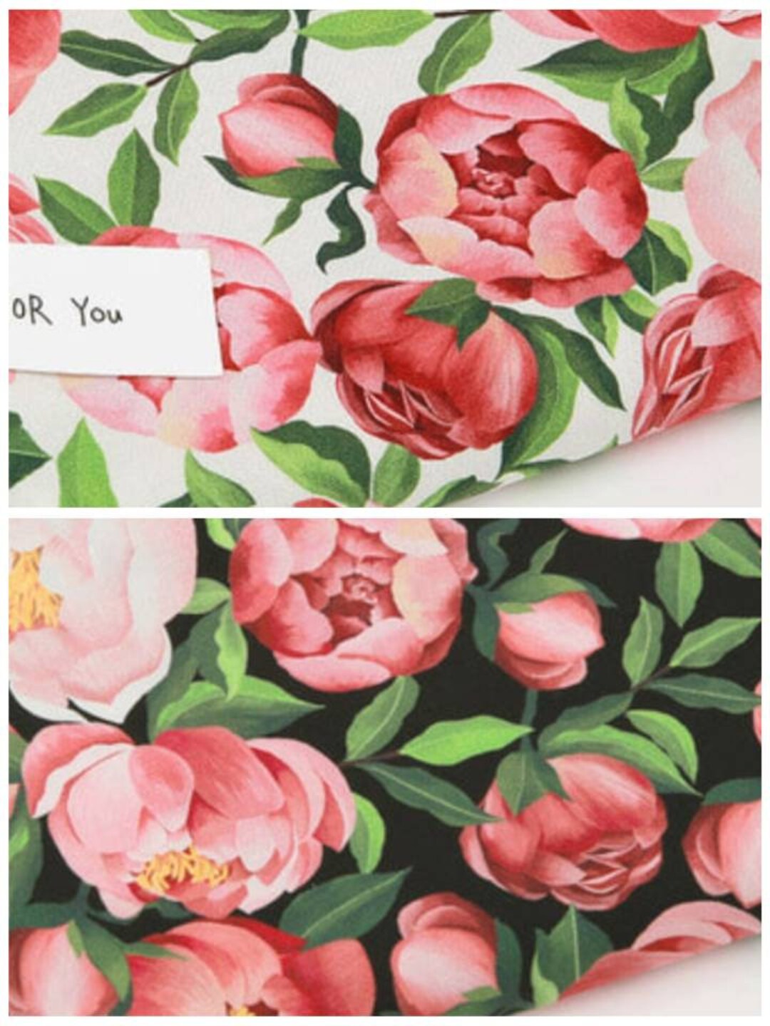 Peony Flowers Patterned Fabric Made in Korea by the Half Yard - Etsy