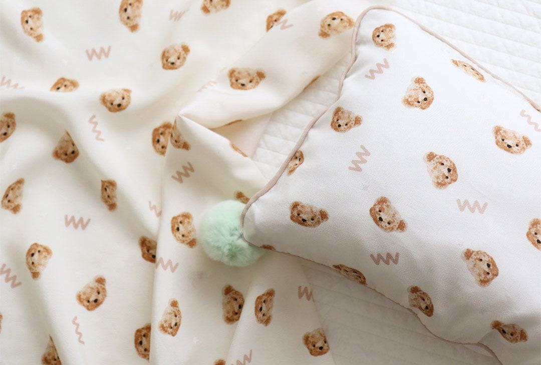 Cute Teddy Bear Viscose Rayon Fabric Printed in Korea 36 X 61 90cm X ...