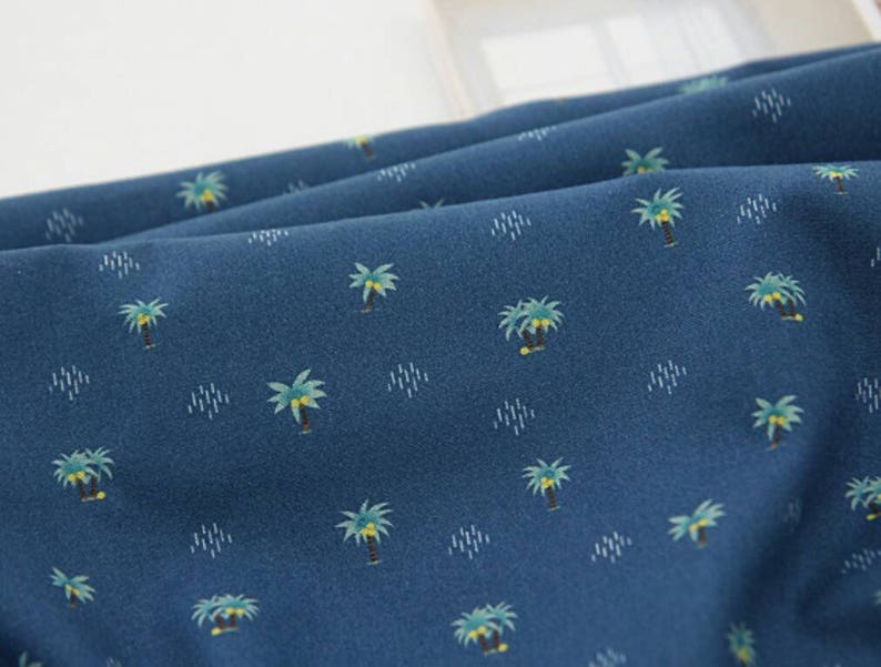 Palm Tree Patterned Fabric Tropical sewing Quilt DTP made | Etsy