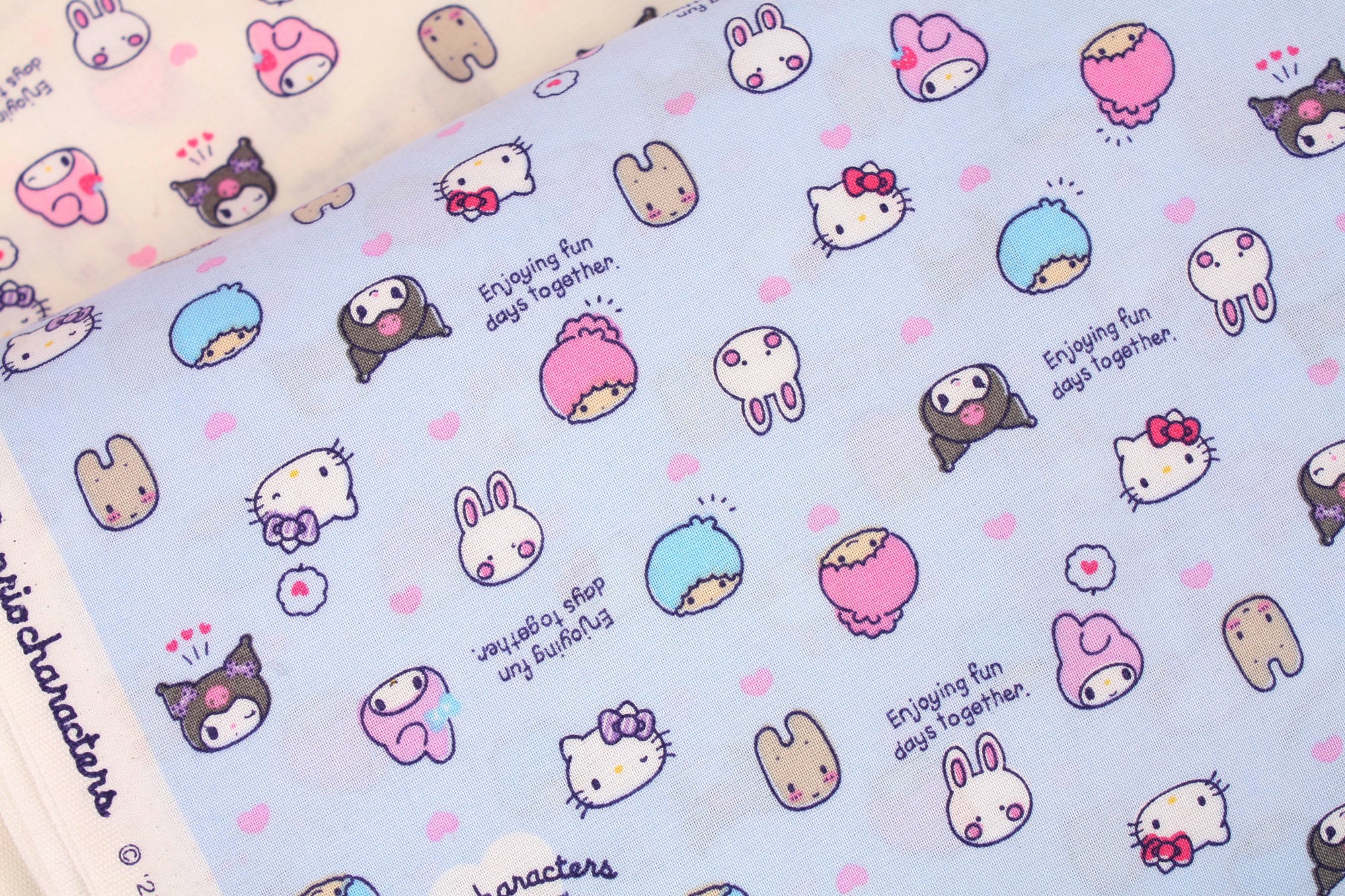 Sanrio My Melody Kuromi Hello Kitty Kiki&rara Character Fabric - Etsy ...