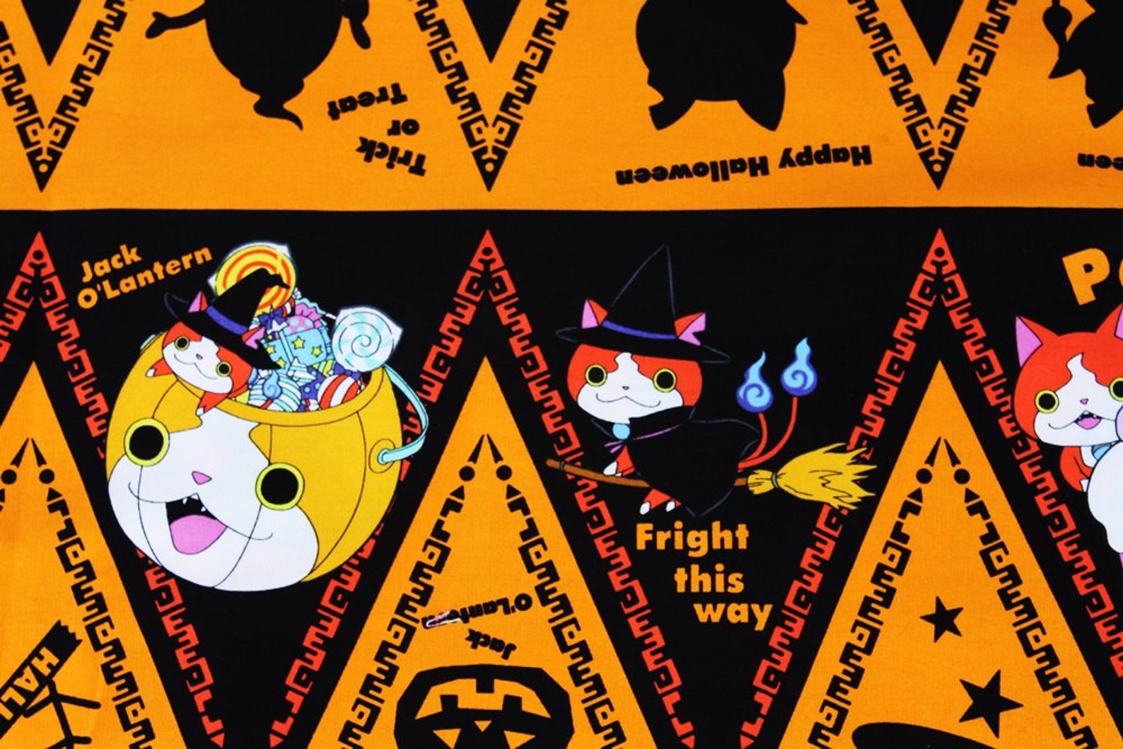 Yokai Watch Halloween Character Fabric Made in Japan Half - Etsy Australia
