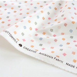 Organic 30s Mini Square Patterned Fabric Printed in Korea by the Half ...