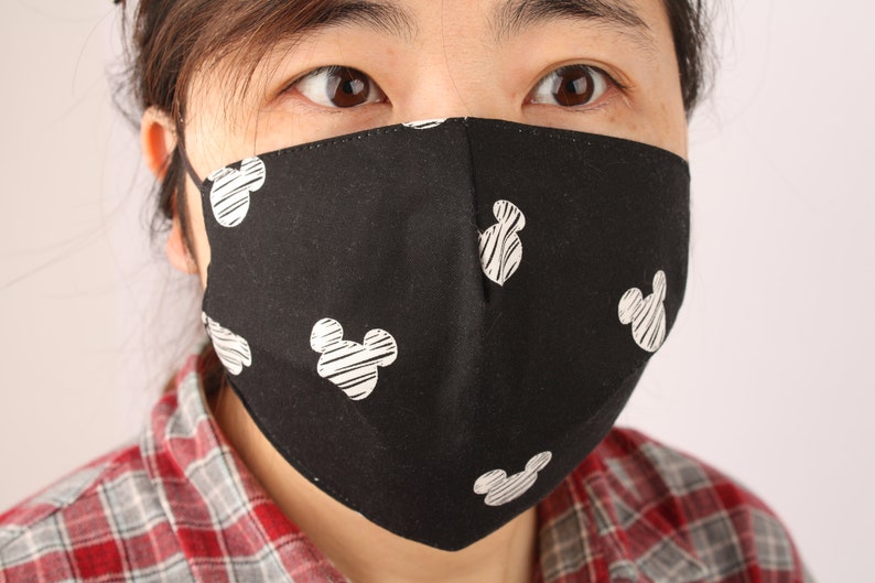 Face Mask Mouth Mask Cotton Mask with No Filter Pocket Double | Etsy