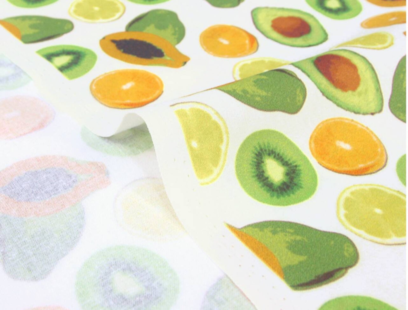 Tropical Fruits Patterned Fabric Made in Korea by Half Yard | Etsy
