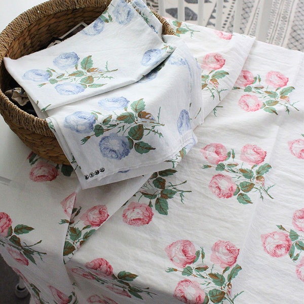 Floral Linen Fabric - Etsy
