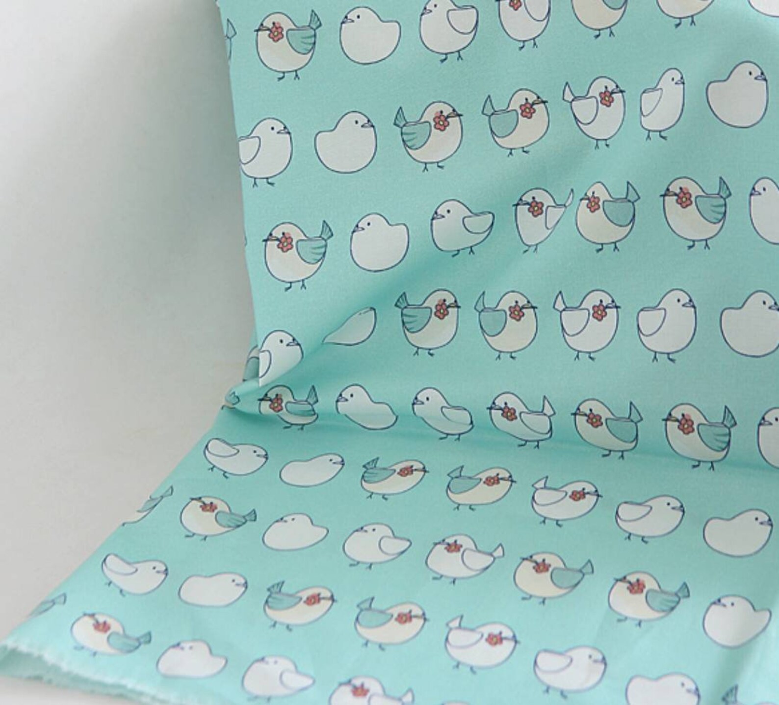 Bird Patterned Fabric Cute Kids Sewing Quilt Made in Korea | Etsy
