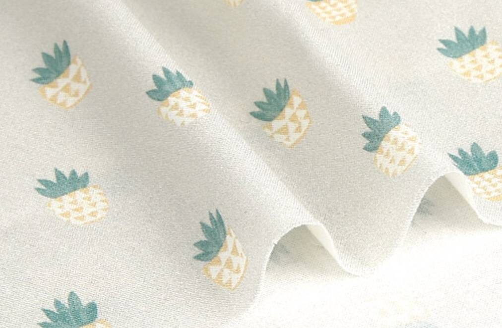 Cute Pineapple Patterned Fabric Made in Korea by the Half Yard - Etsy