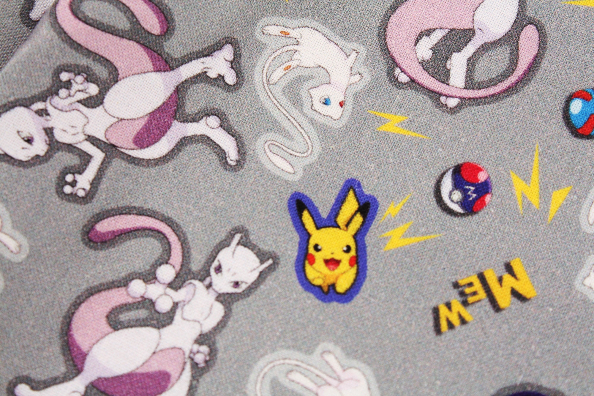 Pocket Monster Pokemon Mew Two Mew Pikachu Character Fabric | Etsy