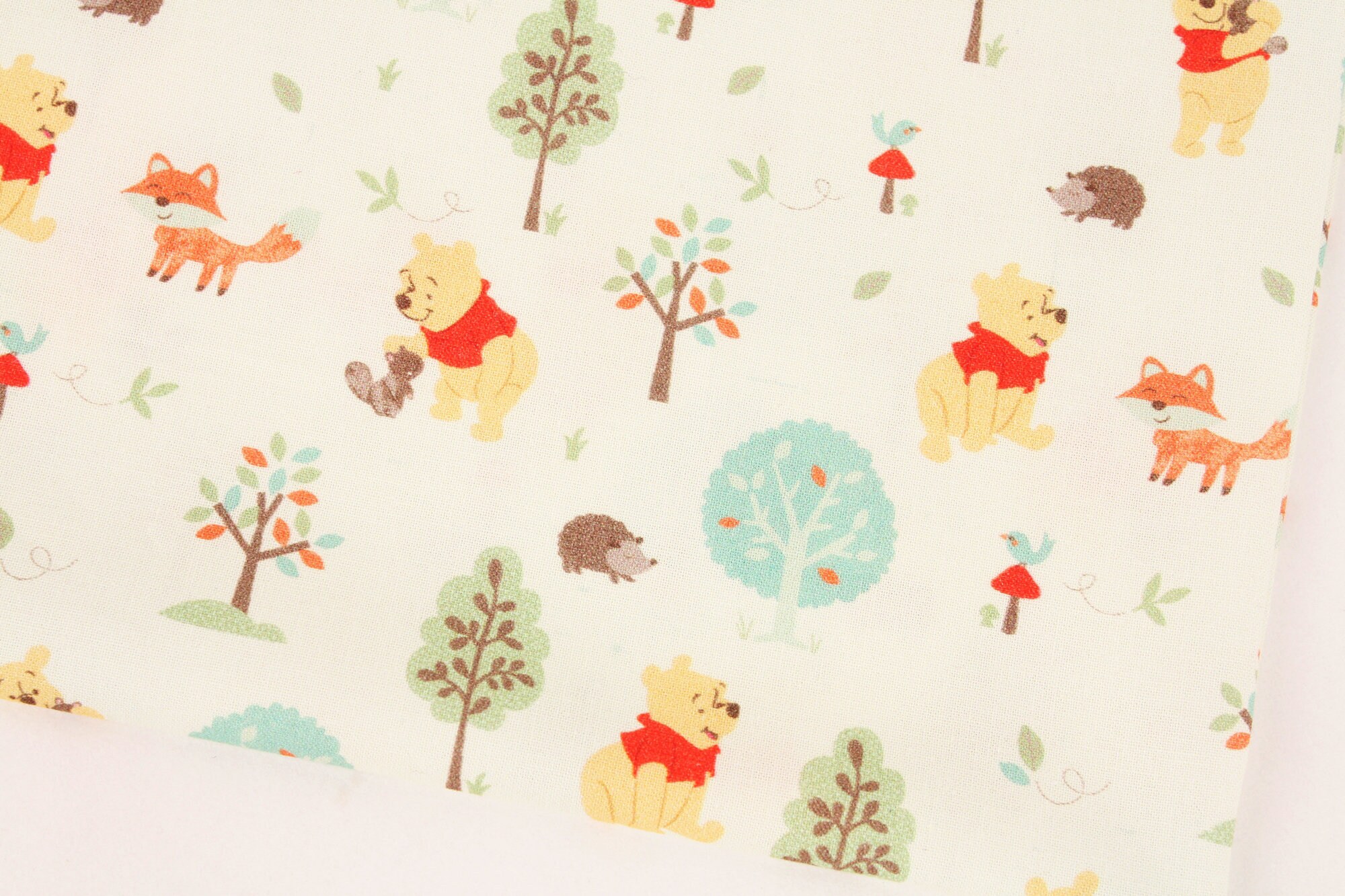 Winnie the Pooh Fox Hedgehog Squirrel Cotton Fabric Printed in | Etsy