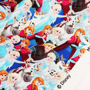 Disney Frozen Elsa Anna Olaf Kristoff Sven Fabric Printed in - Etsy