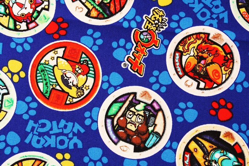 Yokai Watch Medal Character Fabric Made in Japan by the Half - Etsy