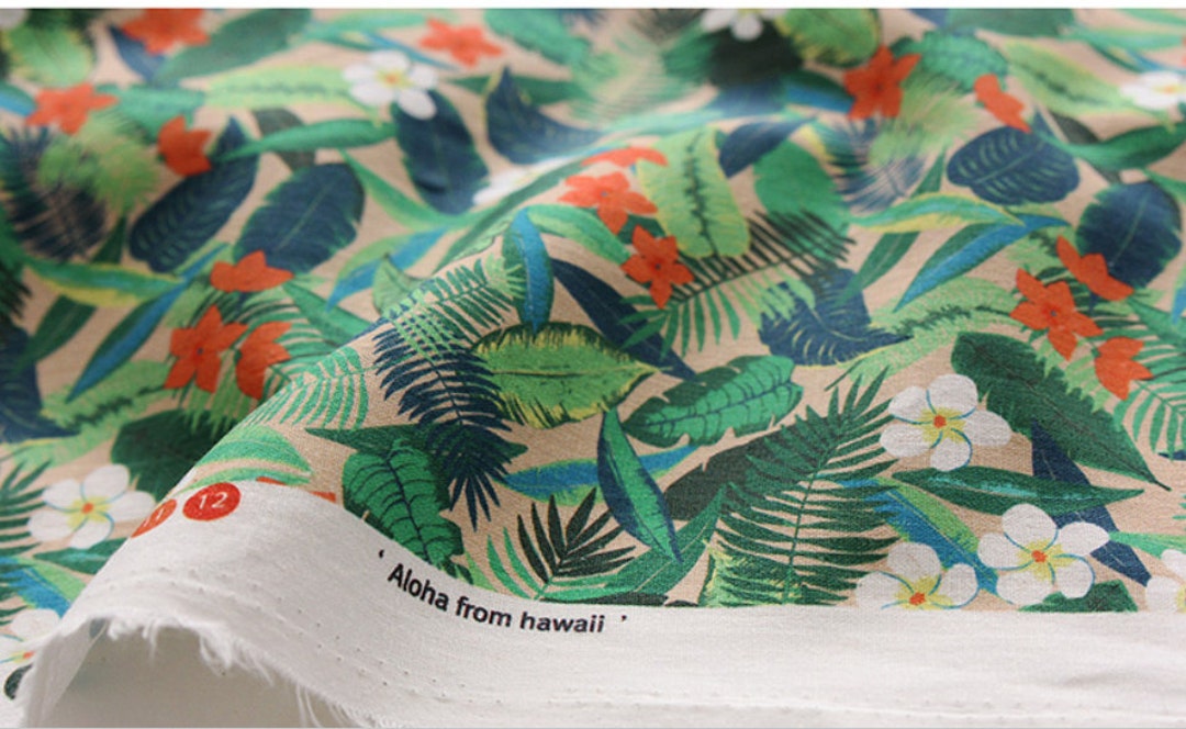 Tropical, Aloha Patterned Fabric Made in Korea by the Half Yard - Etsy
