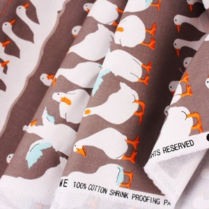 Goose Family Printed Fabric Made in Korea by Half Yard Oxford - Etsy