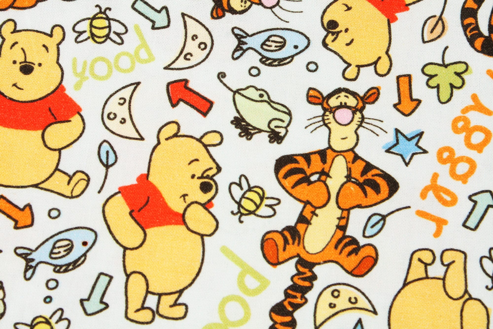 Winnie the Pooh Tigger Cotton Fabric printed in Korea by the | Etsy